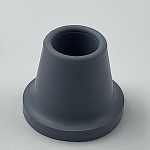 Replacement 7/8" Rubber Feet for Shower Chair, Rubber Feet for Chairs, Chair Leg Caps, feet for Shower/Transfer Chair, Stainless Steel Insert Reinforced, Fits 7/8" Tubing (Grey, 7/8" Tubing)