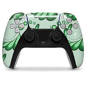 WraptorSkinz Skin Wrap compatible with Sony PS5 DualSense Controller Petals Green (CONTROLLER NOT INCLUDED)