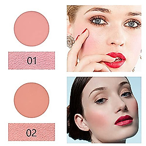 CCbeauty 8 Colors Face Blush Palette Matte Shimmer Professional Natural Long Lasting Lightweight Portable Foundation Contour Highlight Pressed Powder Makeup Palette for Women Girls