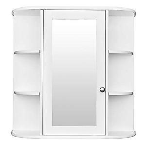Kcelarec Bathroom Medicine Cabinet, Wall Mounted Storage Cabinet,Mirror Cabinet for Bathroom Living Room, Bathroom Mirror Wall Cabinet