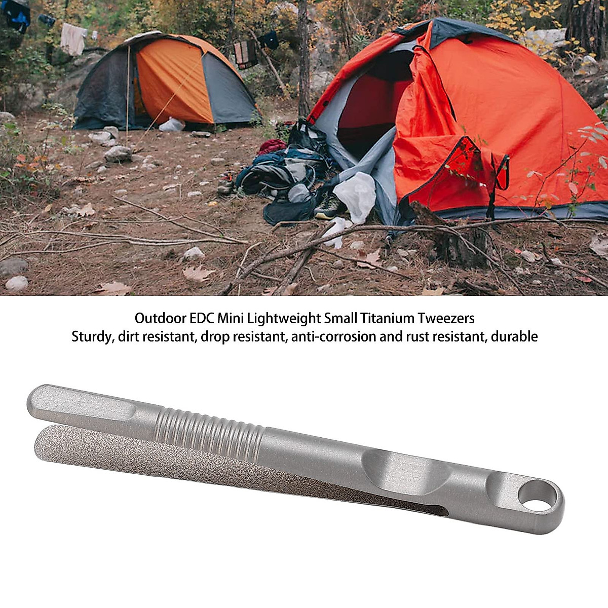 Mini Keychain Tweezer, EDC Mini Keychain Tweezer Alloy Portable TC4 Small Tweezer Outdoor Gadget Mini Tool