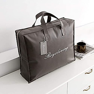 Royoliving Premium Greyduck Feathers Down Comforter Queen Full Size All Season Medium Warmth Solid White 100% Cotton Cover Down Proof Duvet Insert with Corner Tabs, 50 Oz