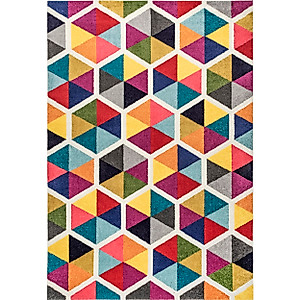 nuLOOM Maris Colorful Geometric Tiles Accent Rug, 3x5, Multi