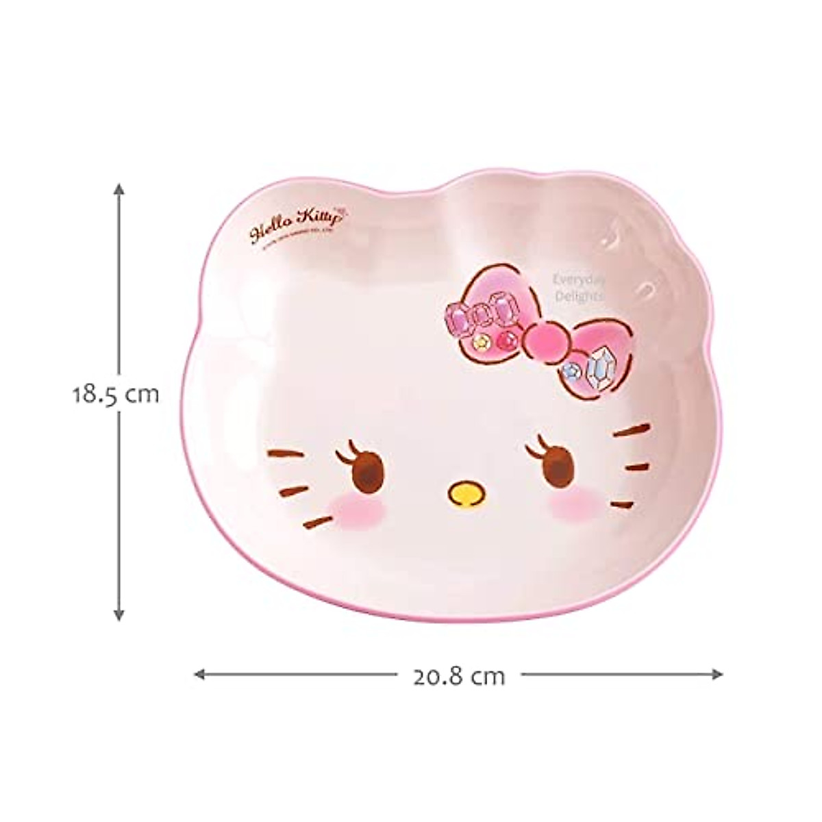 Hello Kitty Cute Pink Dinnerware Flatware Meal Set – Plate Bowl Cup Spoon, 4 pieces