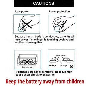 KaPonsec 5 Pack CR2430 ECR2430 Lithium 3-Volt Coin Cell Batteries