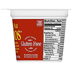 Honey Nut Cheerios Cups, Gluten Free, Cereal with Oats, 1.8 oz (Pack of 12)