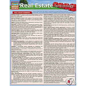 Real Estate Terminology (Quick Study Business)