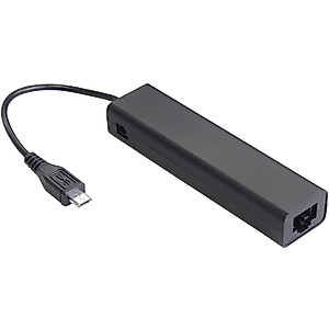 LAN Ethernet Adapter with 3 USB Port Hub with Micro USB Power for TV Streaming Devices, Stick 2nd Gen, 3rd Gen 4K firestick, Plus USB to DC Cable for Power