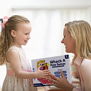 KooQii Whack A Mole Game Toddler Toys with Toy Gun and 2 Hammers Interactive Game for Hammering & Pounding,Target Shooting Early Developmental Fun Gift for 2-3 4 5 6 7 8 Year Old Boys and Girls