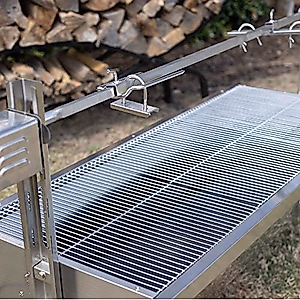 TITAN GREAT OUTDOORS 13W Stainless Steel Rotisserie Grill, Rated 88 LB, BBQ Spit Roaster