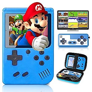 YELLAMI Retro Handheld Game Console with 400 Classical FC Games-3.0 Inches Screen Portable Video Game Consoles with Protective Shell-Handheld Video Games Support for Connecting TV & Two Players