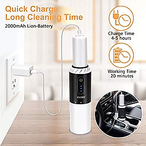 XREXS Handheld Vacuum Cordless, Portable Hand Held Car Vacuum Cleaner with High Power, Rechargeable Mini Vacuum for Home Office Pet Hair Cleaning, 8000Pa Strong Suction, Lightweight and Quick Charge
