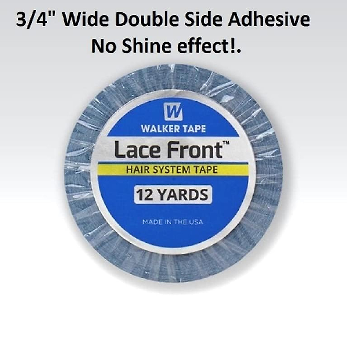 Lace Front Support Double Sided Lace Front Tape - Long Bonding Hold for Wigs and Hair Extensions - Good Strong Flexible Grip - Safe and Easy to Use - 3/4" x 12 yards (WKR-LF-M2)