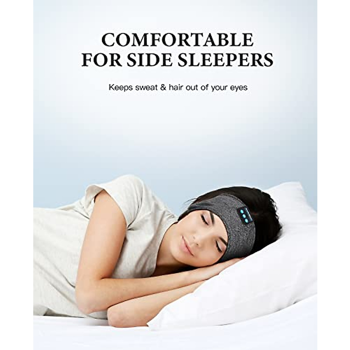 Sleep Headphones Wireless Headband, Music Sleeping Headband Ultra-Soft Headband Headphones for Side Sleepers, Birthday Christmas Sleeping Gifts for Women Men
