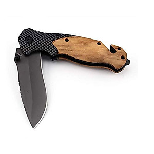 Krezy Case Customized Knife For Father, Pocket Knife Gift, Personalized Stainless Steel Carbon Fiber With Engraved Wooden Box, Engraved Pocket Knife