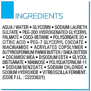 La Roche-Posay NEW Lipikar AP+ Gentle Foaming Cleansing Oil | Gentle Oil Cleanser for Face and Body Formulated with Niacinamide | Long-Lasting 24-hour Hydration | Fragrance-Free & Soap Free