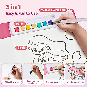 JoyCat Paint with Water Coloring Books for Toddlers, Watercolor Painting Sets for Kids Ages 3-5 4-8, Arts and Crafts Drawing Activities Toy Birthday Gift for Boys Girls (Unicorn)