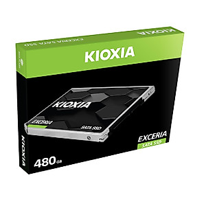 KIOXIA EXCERIA SATA SSD 480GB - 2.5” Serial ATA (SATA) 6 Gbit/s, Read/Write Speed up to 555/540 MB/s, Internal Drive for Notebook/Laptop, Desktop PC, HDD Upgrade (LTC10Z480GG8)