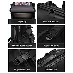 FENRUIEN 17 Inch Large Laptop Backpack, 2 Sets - Premium Casual Day Pack Bundled With Crossbody Bag, Unique Modern USB Casual Backpack