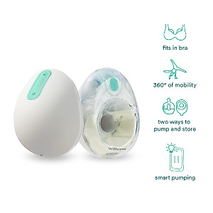 Willow 3.0 Wearable Breast Pump, Hands-Free Breast Pump, Double Electric Breast Pump with 24mm and 27mm Flange | The Only Leak Proof Wearable Pump