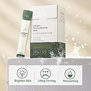 Korean Collagen Firming Mask, Korean Wash-Free Collagen Firming Mask, Collagen Lifting Firming Anti-Aging Face Mask, Portable Wash-Free Sleeping Face Mask for Women & Men (20PCS)