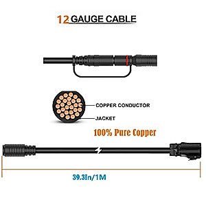 SolarEnz DC8mm to 2 Pin Power Industrial Circular Connector Solar Plug to DC7909 Connector Fit for 200W Solar Panel,Fit Forrest River RV Solar Ports,Grand Design RV's