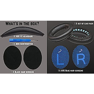 Replacement AE2 Ear Pads/Soundtrue Ear Pads and V2 AE2 Headband/SoundTrue Headband Cushion. Compatible with Bose Around-Ear 2 (AE2), SoundLink Around-Ear 1 and SoundTrue Around-Ear 1 Headphones