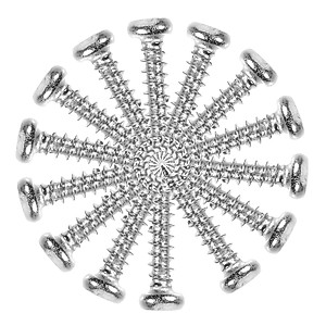 SUPVOX 50 PCS Tuning Peg Tuning Key Screws Machine Heads Guitar Tuner Mounting Screws for Electric/Acoustic Guitar Bass 11 x 2 mm (Silver)