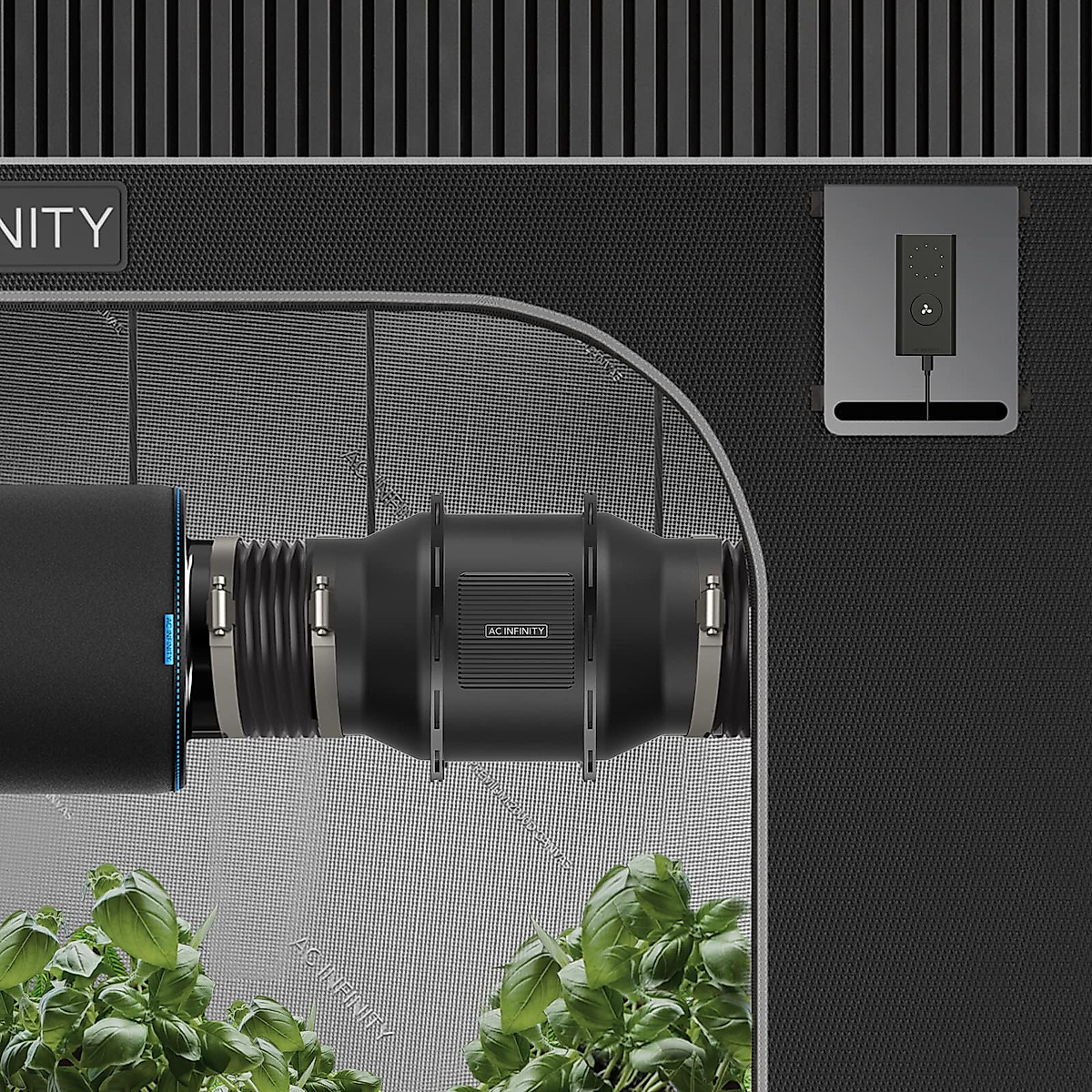 AC Infinity CLOUDLINE A8, Quiet 8" Inline Duct Fan with Speed Controller, EC Motor - Ventilation Exhaust Fan for Heating Cooling Booster, Grow Tents, Hydroponics