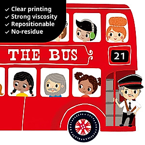 DECOWALL DS9-8064 Transport and Vehicles Wall Stickers Decals for Kids Toddler Bedroom décor car Boys Truck Construction Room Peel and Stick Excavator fire Truck Nursery Living Baby