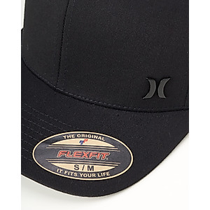Hurley Men's Baseball Cap - Iron Corp Fitted Hat, Size L/XL, Black
