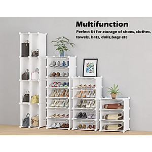 HOMIDEC Shoe Storage, 10-Tier Shoe Rack Organizer for Closet 20 Pair Narrow Shoes Shelf Cabinet for Entryway, Bedroom and Hallway