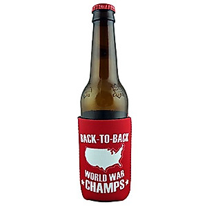 Funny Guy Mugs Back-To-Back World War Champs Collapsible Neoprene Can Coolie - Drink Cooler