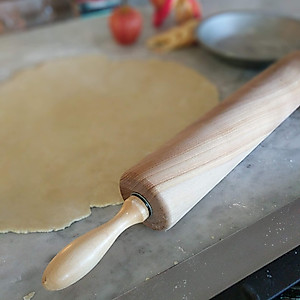 Ateco 12275 Professional Rolling Pin, 12-Inch Barrel, Made of Solid Rock Maple, Made in the USA