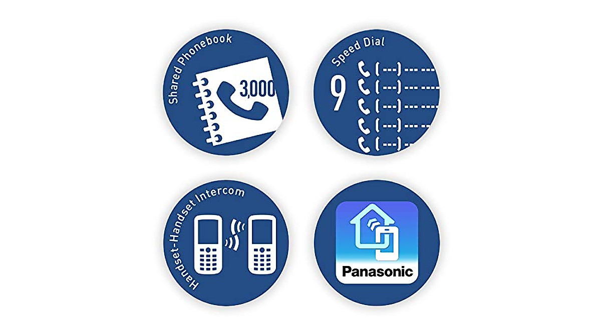 Panasonic Link2Cell Cordless Phone System with 4 Handsets & Bluetooth