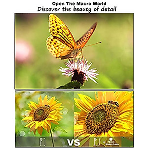 ALILUSSO 75mm Macro Lens,for iPhone,Samsung,Pixel,BlackBerry etc,with Clip,Cell Phone Lens,Detail Lens,Close-up Pictures