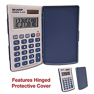Sharp Electronics 8-Digit Twin Powered Calculator (EL-243S/EL-243SB)