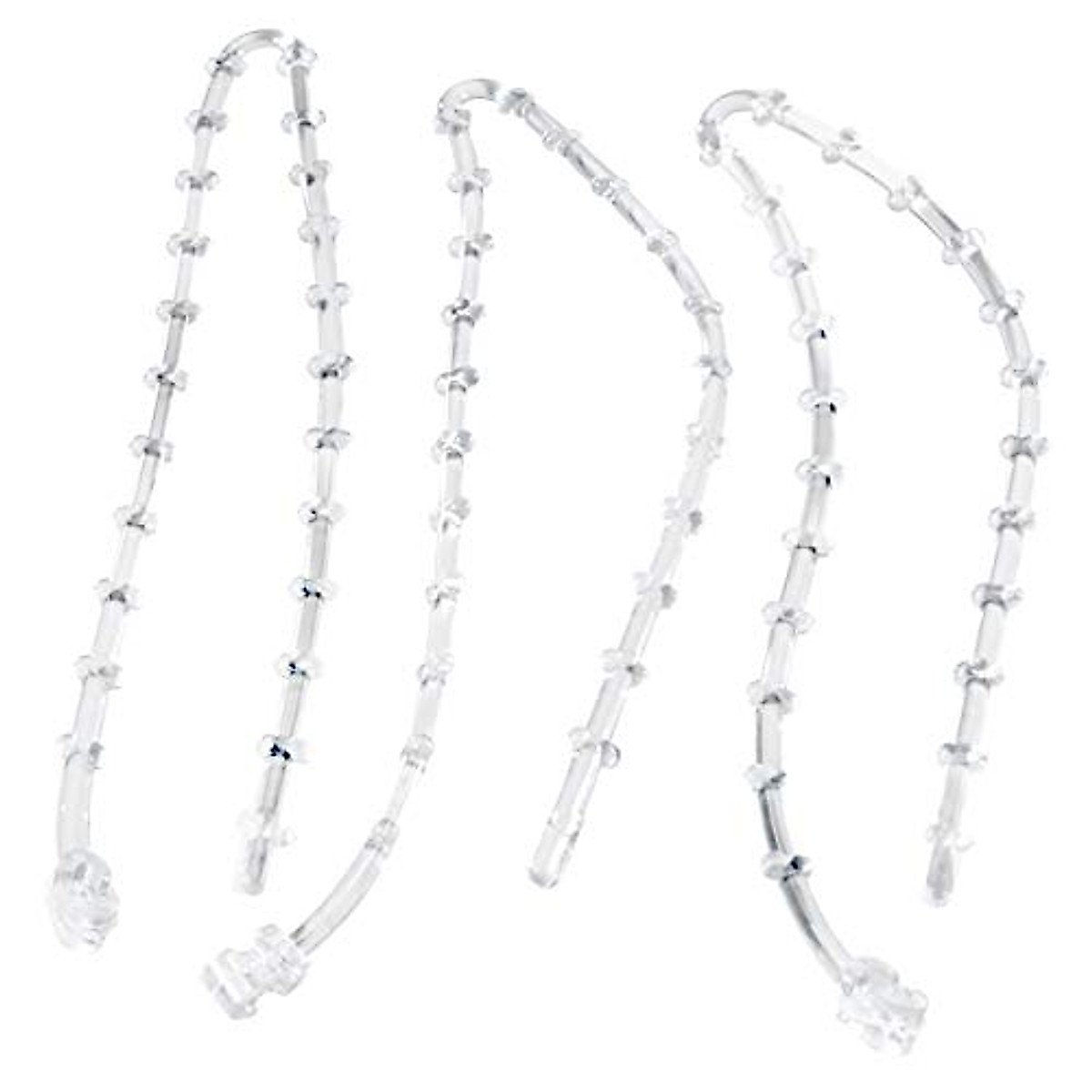 Holiday Joy - 20 Clear Tie-It-All Decoration Hangers - Secures Garlands, Lights, Decorations on Railings, Fences, Lamp Posts