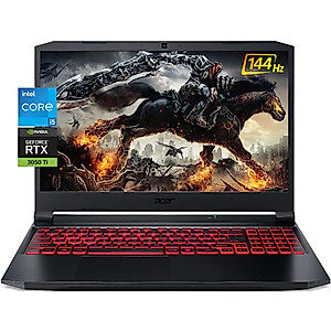 acer Nitro 5 Gaming Laptop, 15.6" FHD IPS 144Hz Display, Intel Core i5-11400H, 2.70 GHz, GeForce RTX 3050Ti, 32GB RAM, 1TB PCIe SSD, Wi-Fi 6, Backlit Keyboard, Black, Windows 11 Home + Accessories