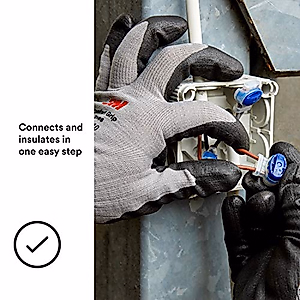 3M Scotchlok Electrical IDC (Insulation Displacement Connector) 314-BOX, Pigtail, Self-Stripping, Moisture-Resistant, Blue, 22-14 AWG (solid/stranded), Pack of 50