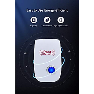 WTHSY Ultrasonic pest Repeller 6 Pack, Ultrasonic Mosquito Repellent, Repels Mosquitoes,mice,Flies,Cockroaches, 6pack, Plug and Play,Multifunctional pest Repeller