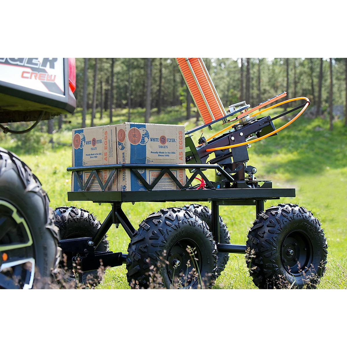 Do All Outdoors Flyway 4x4 60 Clay, Clay Pigeon Skeet Thrower with Towable Rugged Wagon and Wobbler Kit