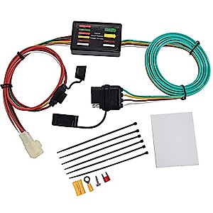 RED WOLF 4-Pin Trailer Wiring Harness Compatible with 1998-2008 Subaru Forester, 2000-2009 Outback, 2008-2014 Subaru Tribeca 4-Way Flat Towing Hitch T-Connector Plug