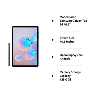 Samsung Galaxy Tab S6 10.5-inch, 128GB WiFi Tablet Mountain Gray - SM-T860NZAAXAR (Renewed)