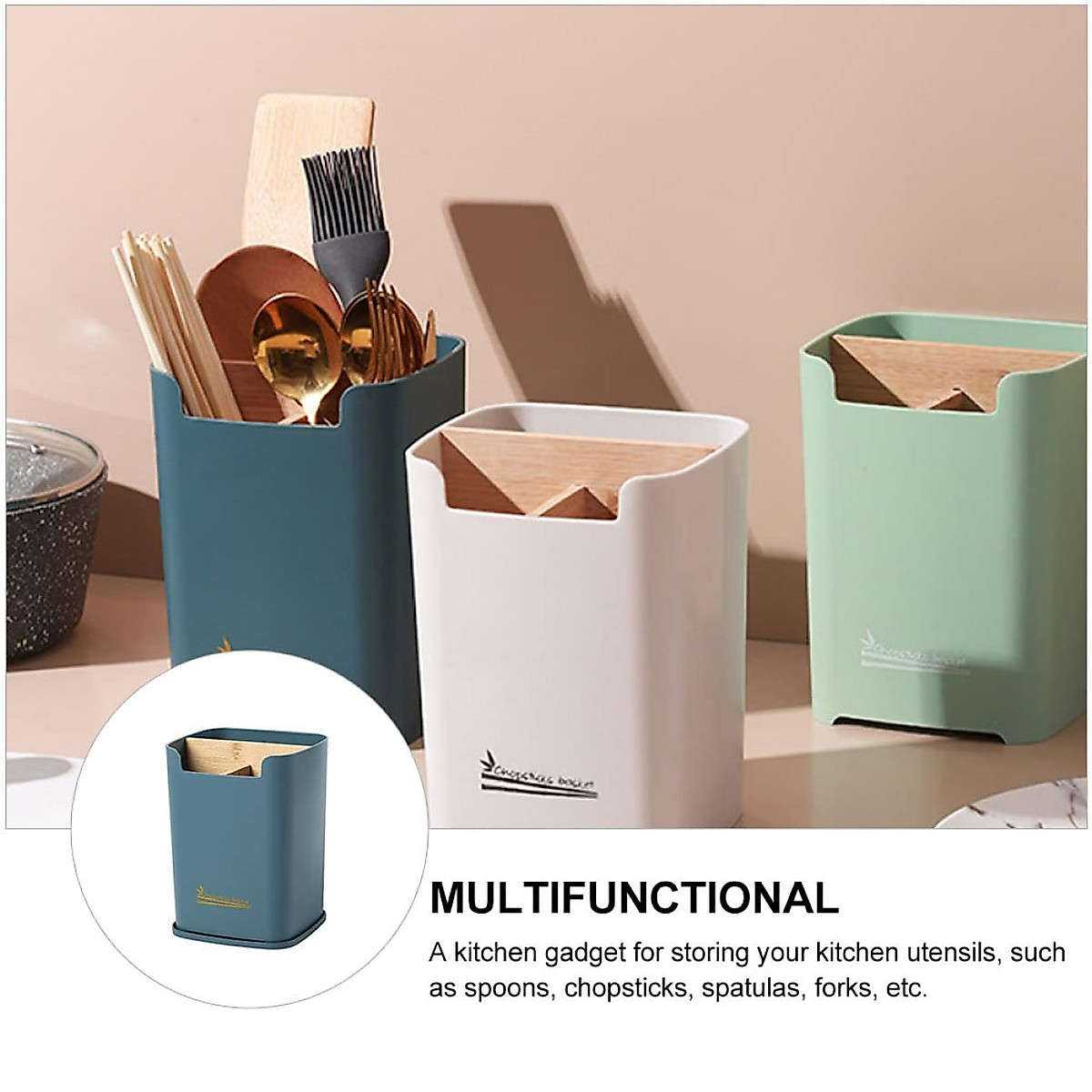 Cabilock Spoon Fork Organizer 1pc Cutlery Storage Box Basketball Pp Tableware Kitchen Utensils Container