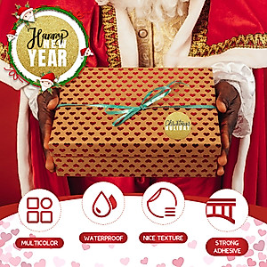 1000 Pieces 1.5 Inch Happy New Year Stickers Holiday Stickers for Cards Cute Holiday Package Sticker for Envelope Happy New Year Label Circle Sticker Roll for Handmade Goods Greeting Card