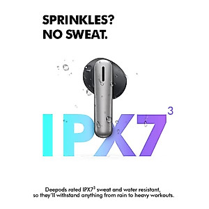 Deepods 4 True Wireless Earbuds Headphone with 3D Spatial Audio, Bluetooth 5.3 in-Ear Headphones Headset, IPX7 Sweat & Waterproof Earphone, 65H Playtime Ear Buds for Music TV Gaming Sports Gym Gifts