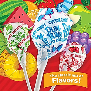 Dum Dums Lollipops Hard Candy Suckers 3.5 Oz. Bag, 3-Pack, 42 Pops Total (Original Mix)