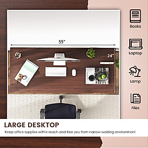 Tangkula Conference Table Set of 4, Rectangular Meeting Room Table with Large Tabletop & Heavy-Duty Metal Frame, Multifunctional Computer Desk for Home, Office, Conference Room