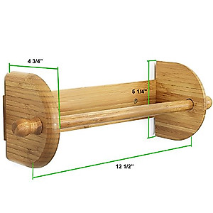 Greenco Wall Mount Paper Towel Holder, Made with Premium Bamboo Wood, Fits of Paper Towels, Space Saver for Kitchens & Bathrooms
